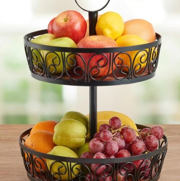 Mikasa | Accents | Nwt Mikasa 2 Tier Rotating Basket | Poshmark